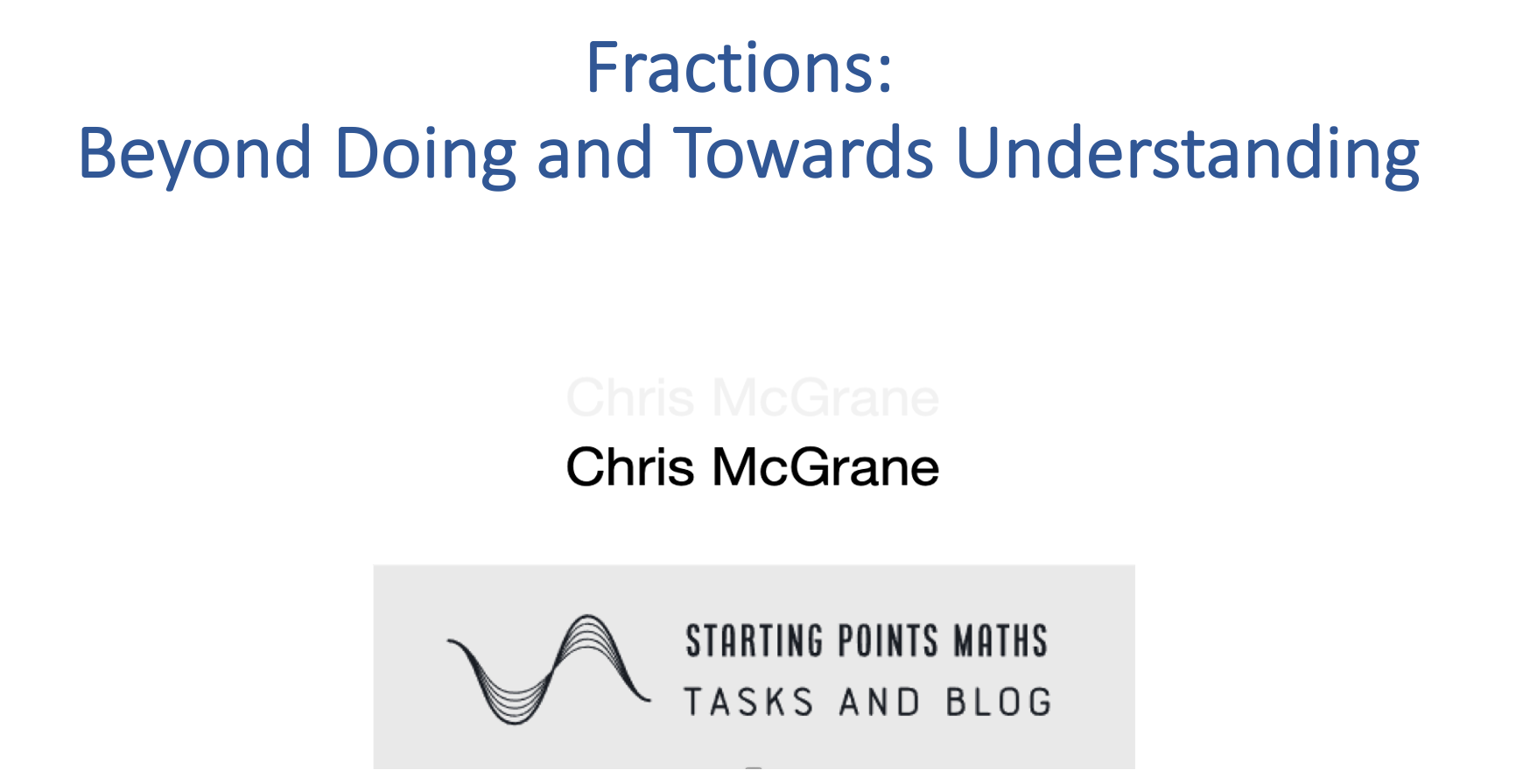 image – Starting Points Maths