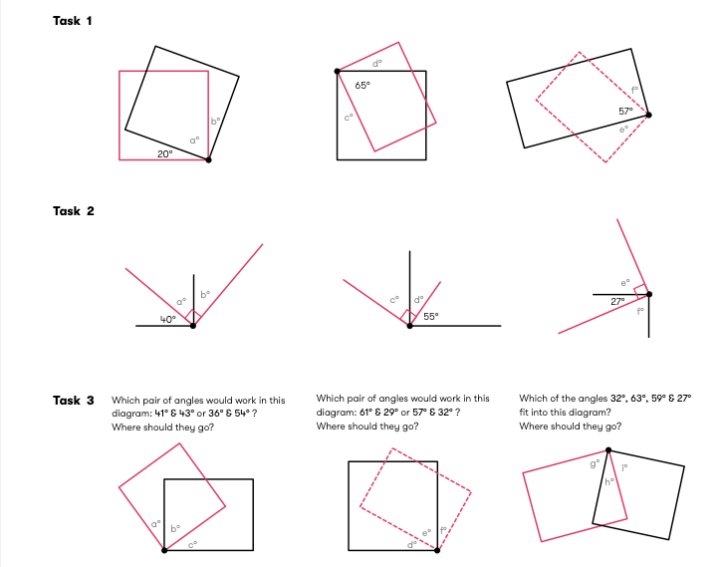 Complementary Angles – Starting Points Maths